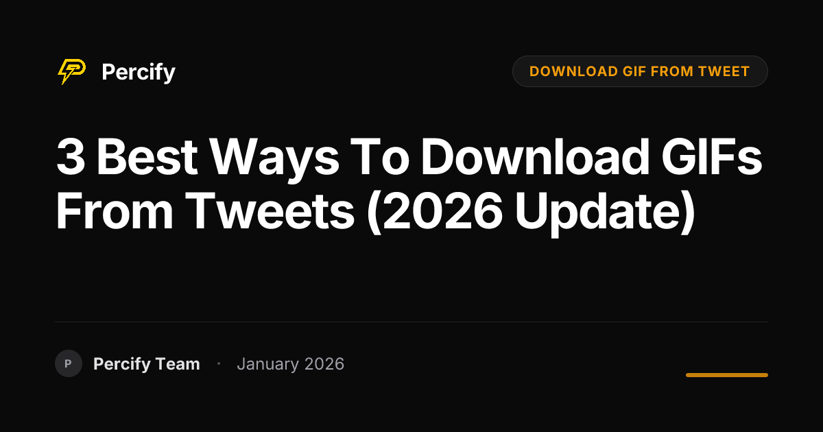 3 Best Ways to Download GIFs from Tweets (2026 Update) | Percify Blog