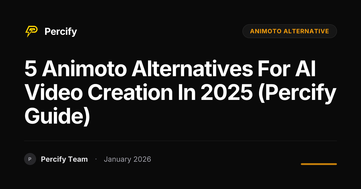 5 Animoto Alternatives for AI Video Creation in 2025 (Percify Guide ...