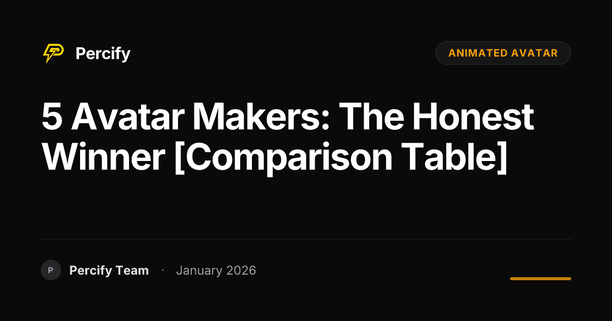 5 Avatar Makers: The Honest Winner [Comparison Table] | Percify Blog