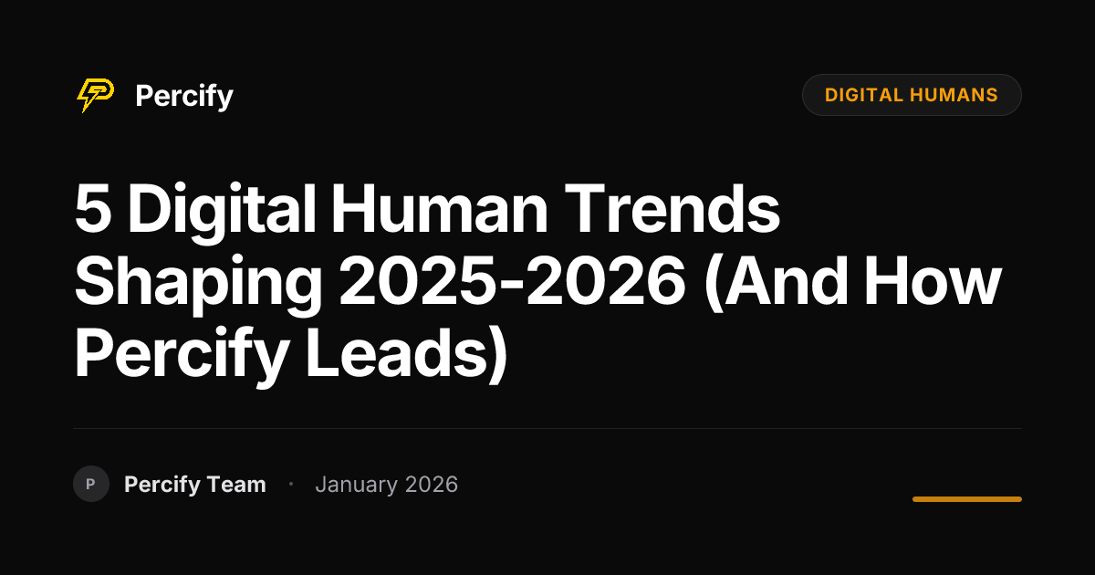 5 Digital Human Trends Shaping 2025-2026 (And How Percify Leads ...