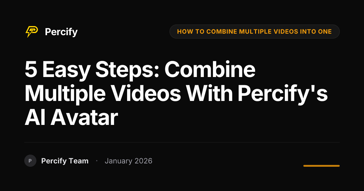 5 Easy Steps: Combine Multiple Videos with Percify's AI Avatar ...