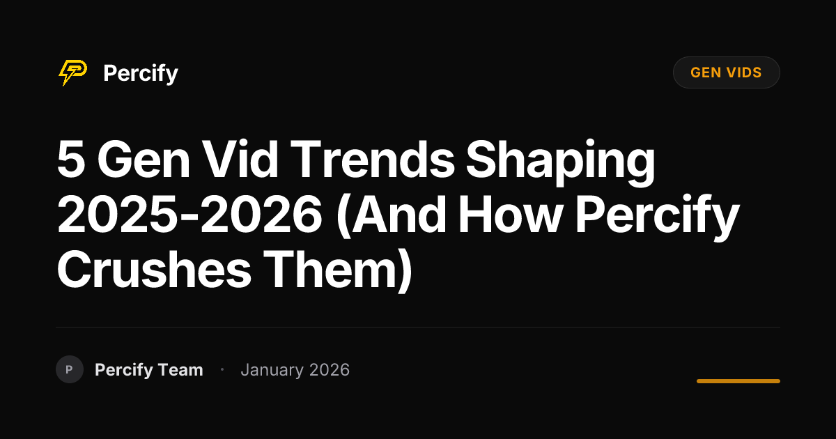 5 Gen Vid Trends Shaping 2025-2026 (and How Percify Crushes Them ...