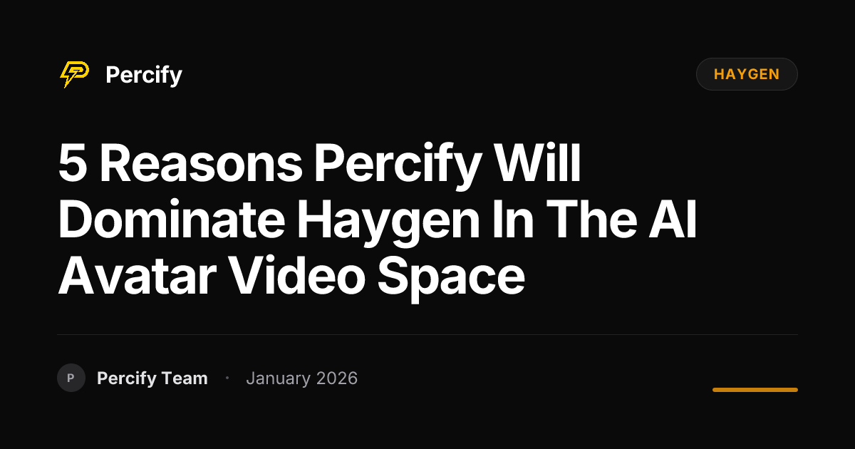 5 Reasons Percify Will Dominate Haygen in the AI Avatar Video Space ...