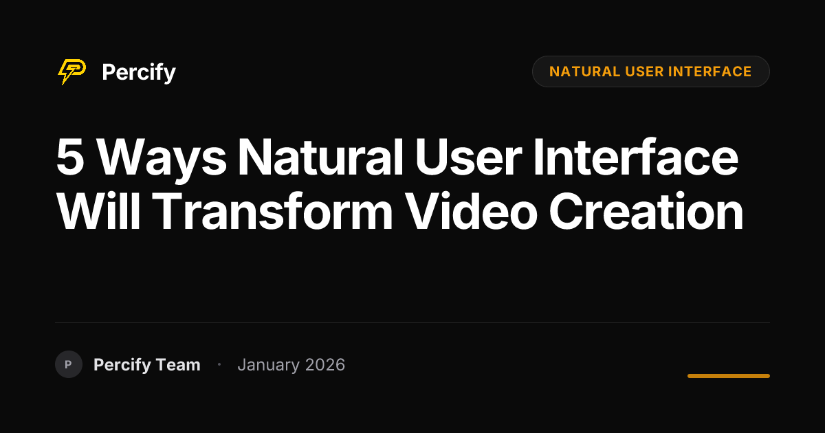 5 Ways Natural User Interface Will Transform Video Creation | Percify Blog