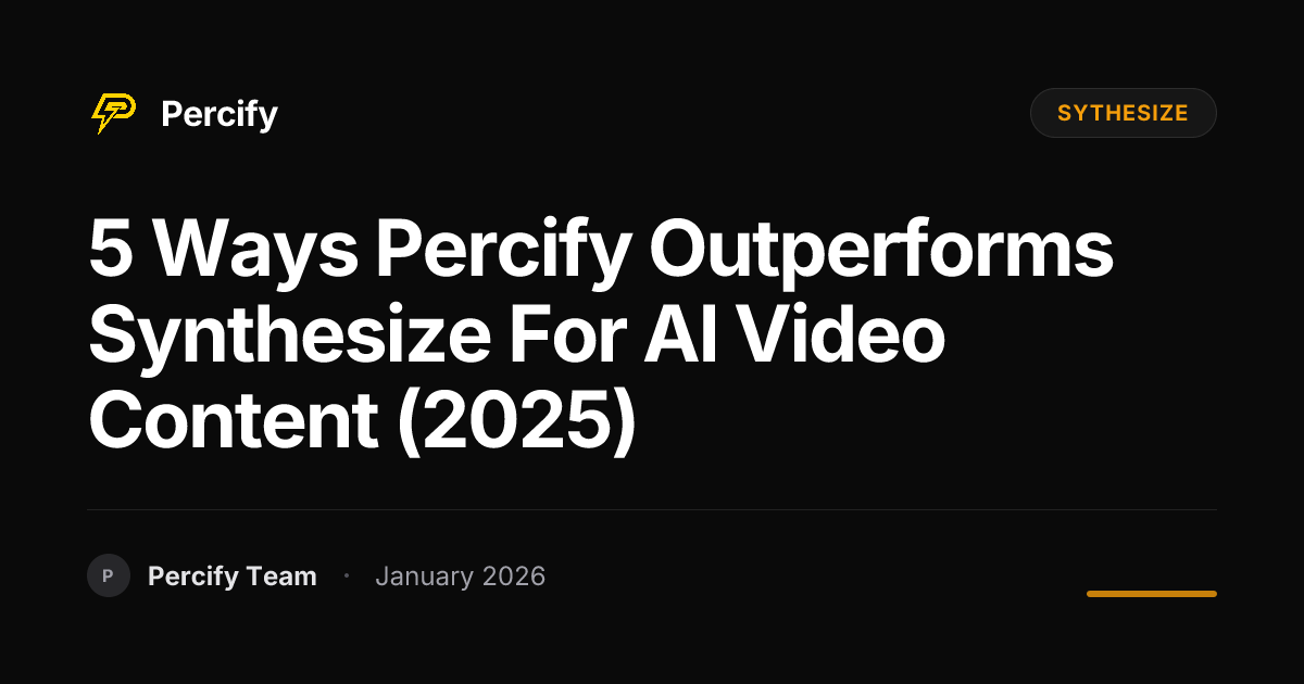 5 Ways Percify Outperforms Synthesize for AI Video Content (2025 ...