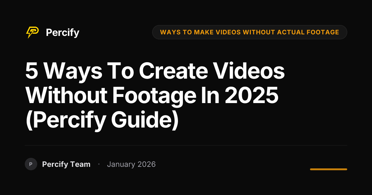 5 Ways to Create Videos Without Footage in 2025 (Percify Guide ...