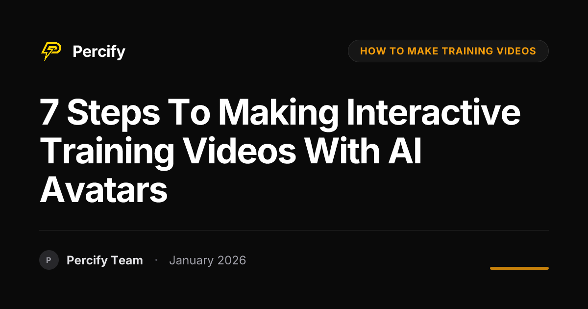 7 Steps to Making Interactive Training Videos with AI Avatars | Percify ...