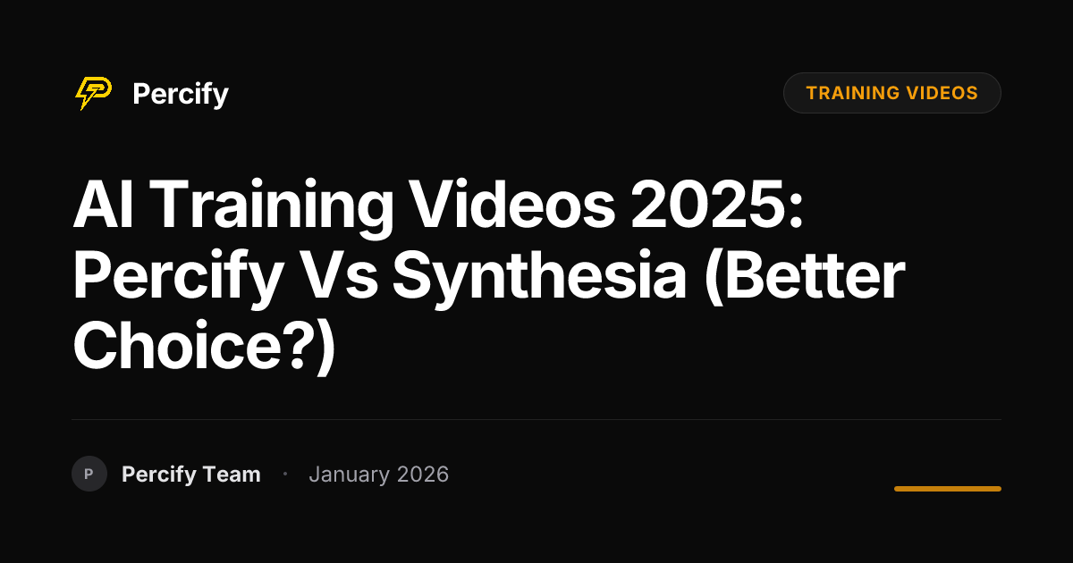 AI Training Videos 2025: Percify vs Synthesia (Better Choice ...