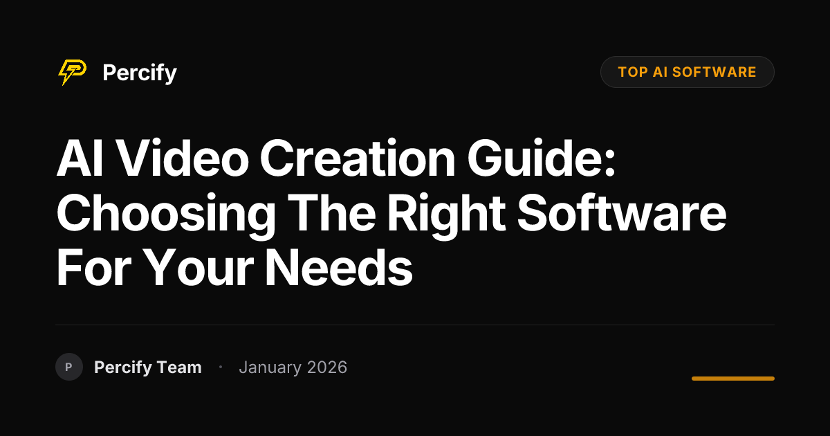 AI Video Creation Guide: Choosing the Right Software for Your Needs ...