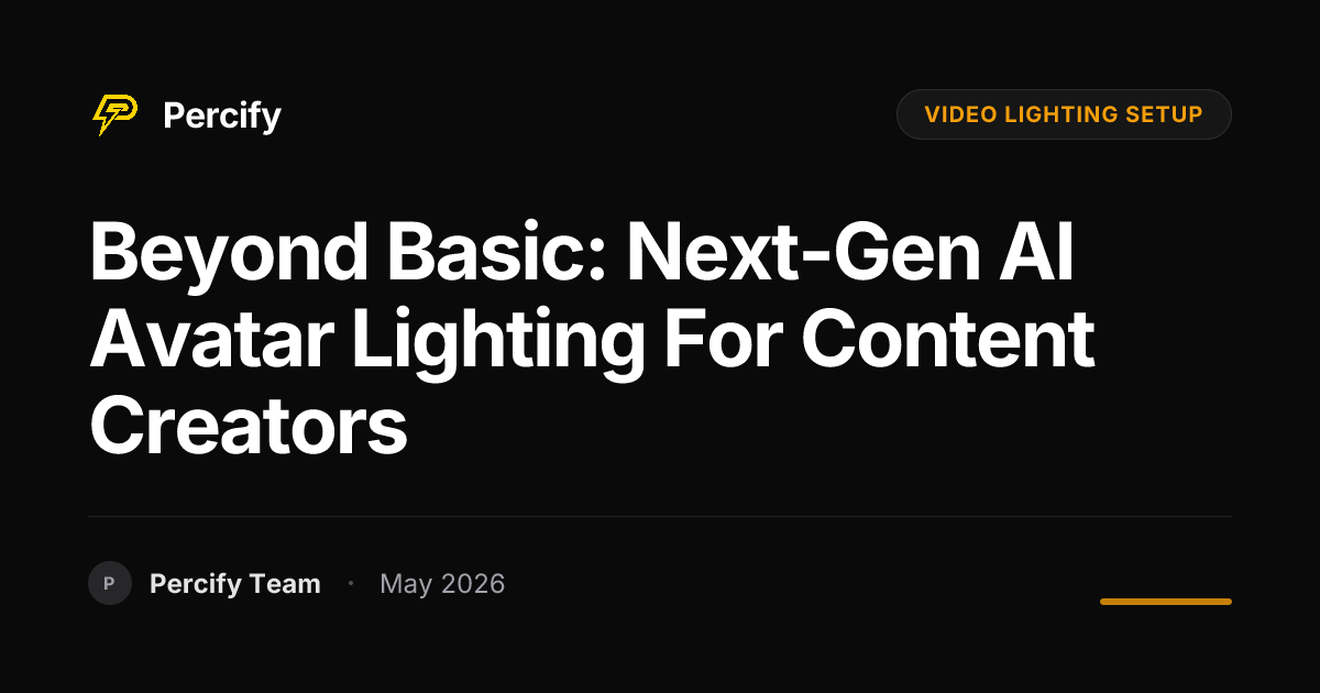 Beyond Basic: Next-Gen AI Avatar Lighting for Content Creators ...