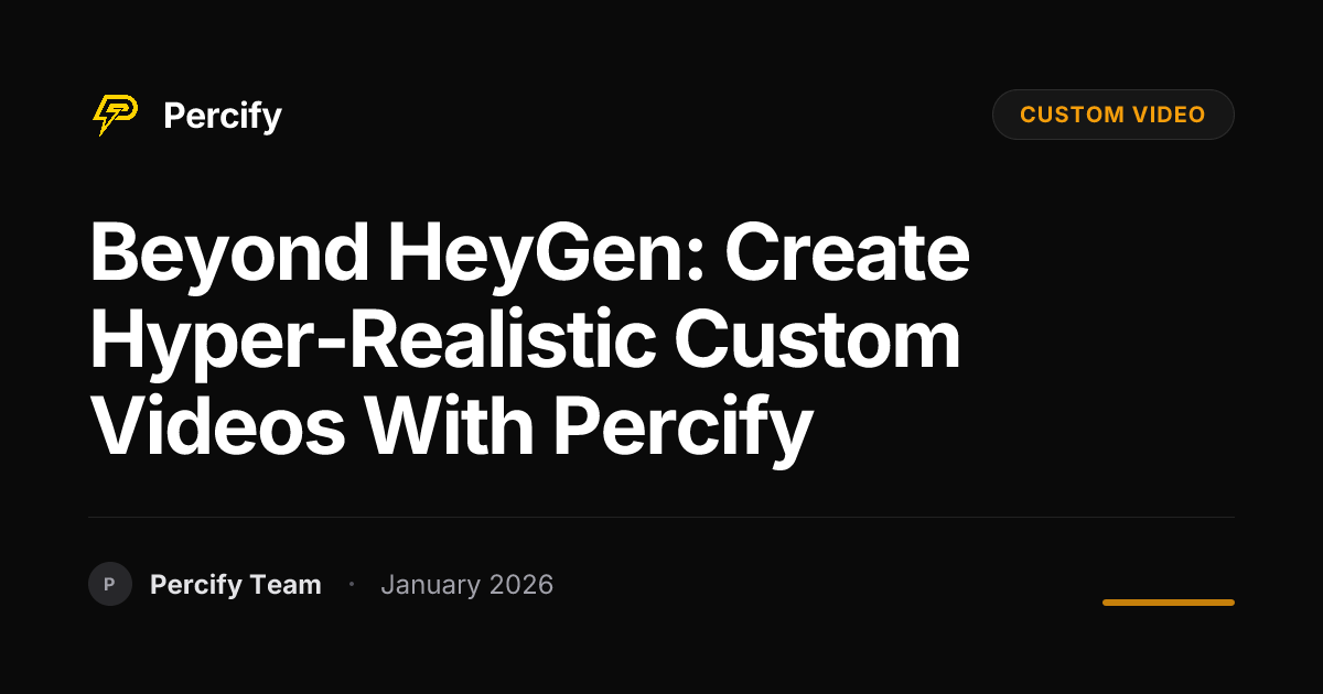 Beyond HeyGen: Create Hyper-Realistic Custom Videos with Percify ...