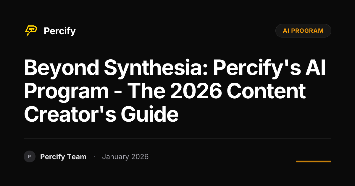 Beyond Synthesia: Percify's AI Program - The 2026 Content Creator's ...