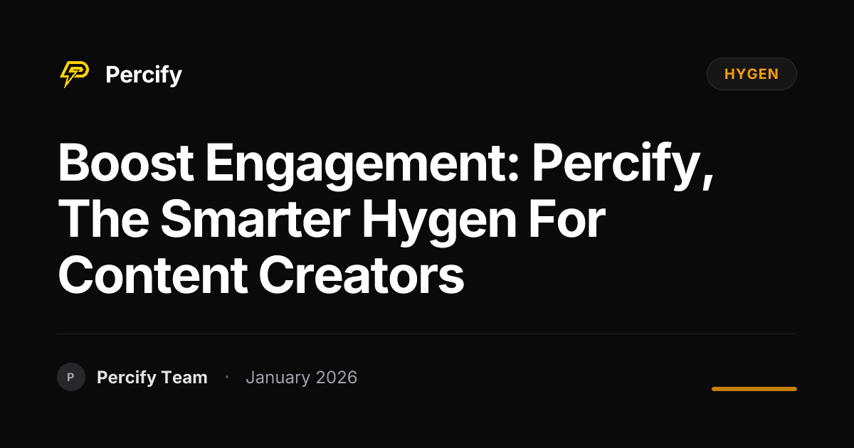 Boost Engagement: Percify, The Smarter Hygen for Content Creators ...