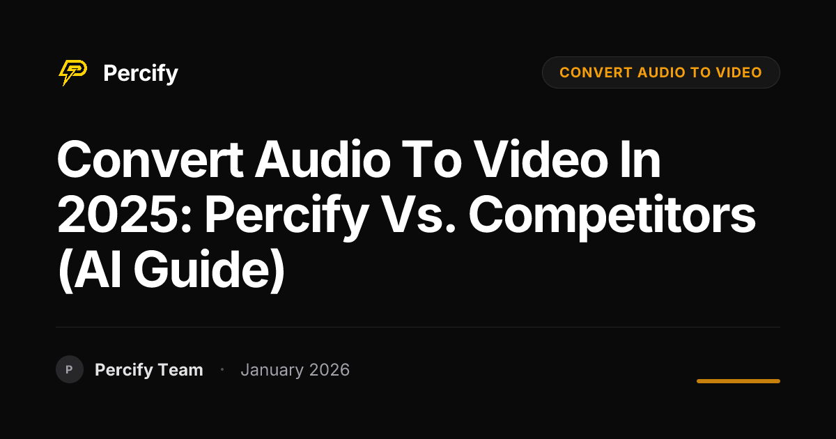 Convert Audio to Video in 2025: Percify vs. Competitors (AI Guide ...