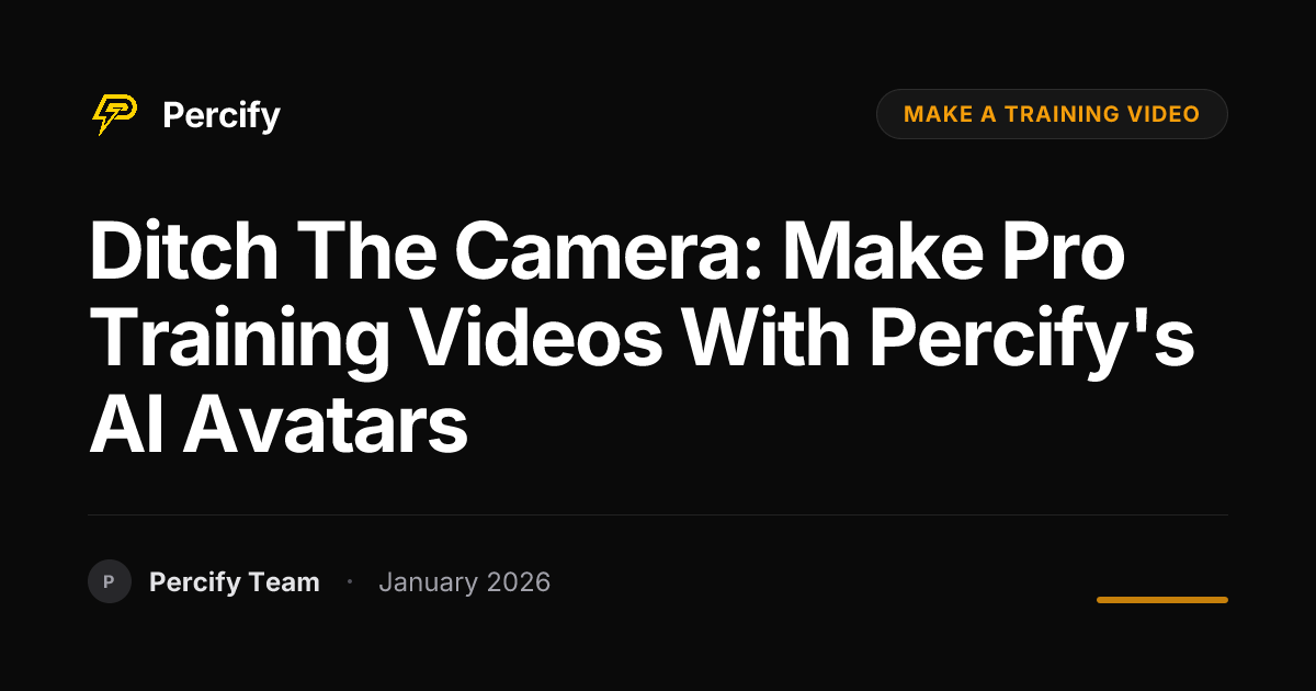 Ditch the Camera: Make Pro Training Videos with Percify's AI Avatars ...