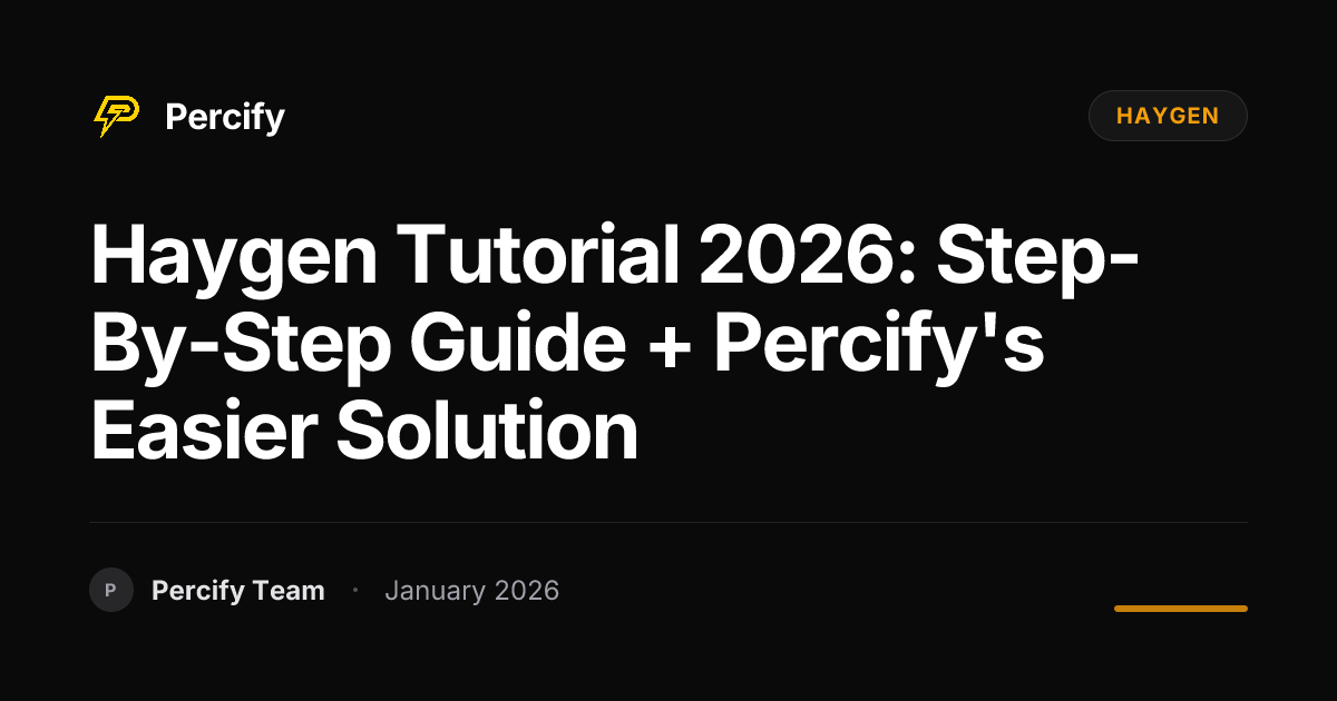 Haygen Tutorial 2026: Step-by-Step Guide + Percify's Easier Solution ...