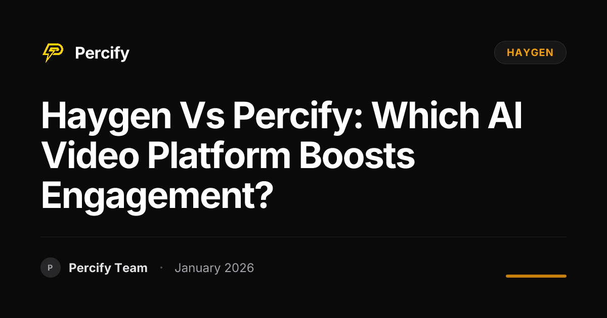 Haygen vs Percify: Which AI Video Platform Boosts Engagement? | Percify ...