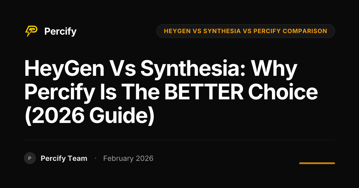 HeyGen vs Synthesia: Why Percify is the BETTER Choice (2026 Guide ...