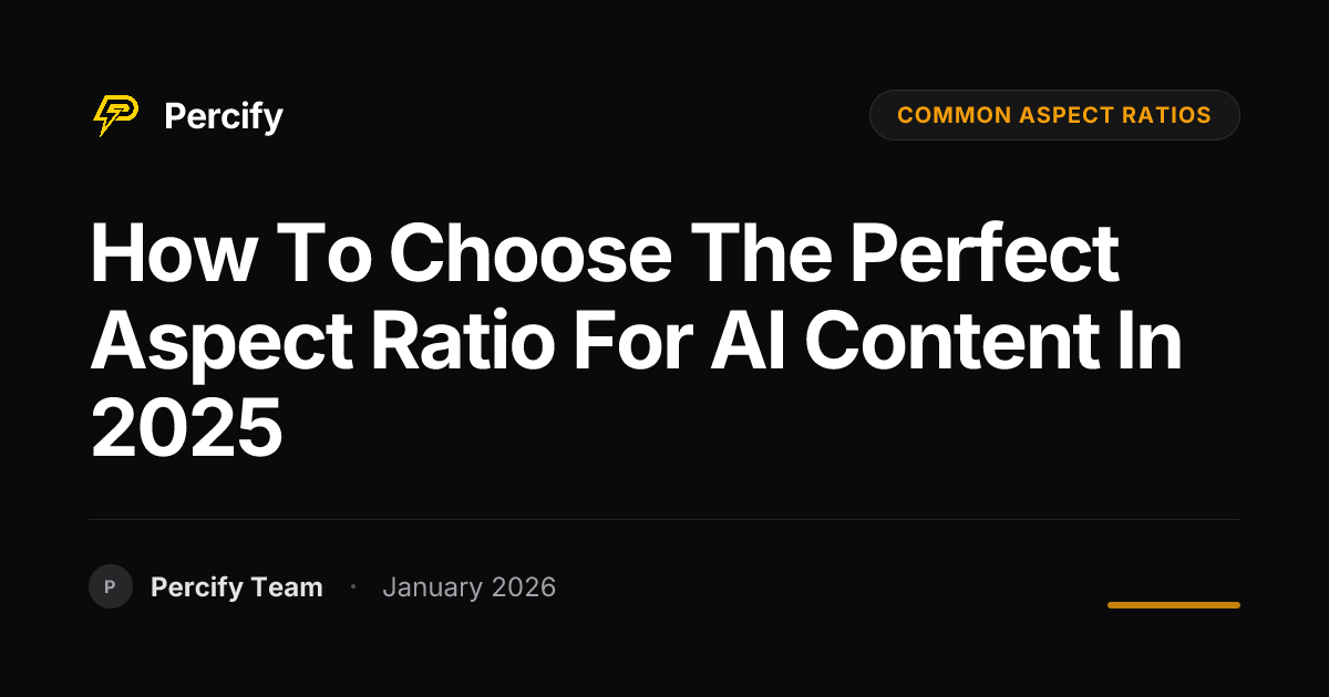 How to Choose the Perfect Aspect Ratio for AI Content in 2025 | Percify ...