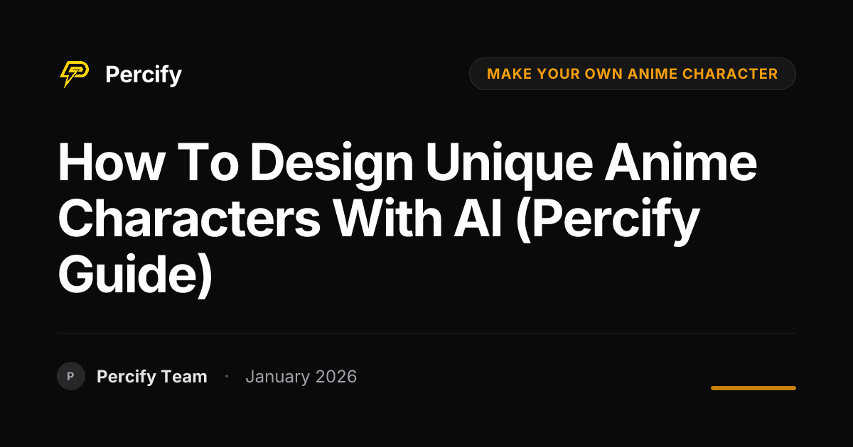 How to Design Unique Anime Characters with AI (Percify Guide) | Percify ...
