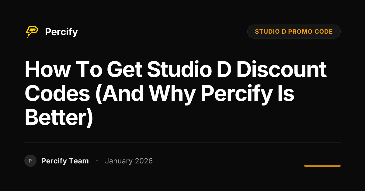 How to Get Studio D Discount Codes (and Why Percify is Better ...