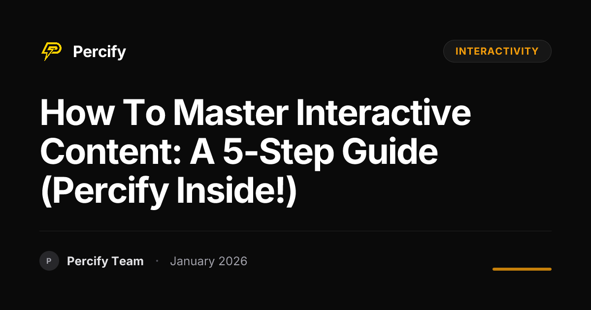 How to Master Interactive Content: A 5-Step Guide (Percify Inside ...
