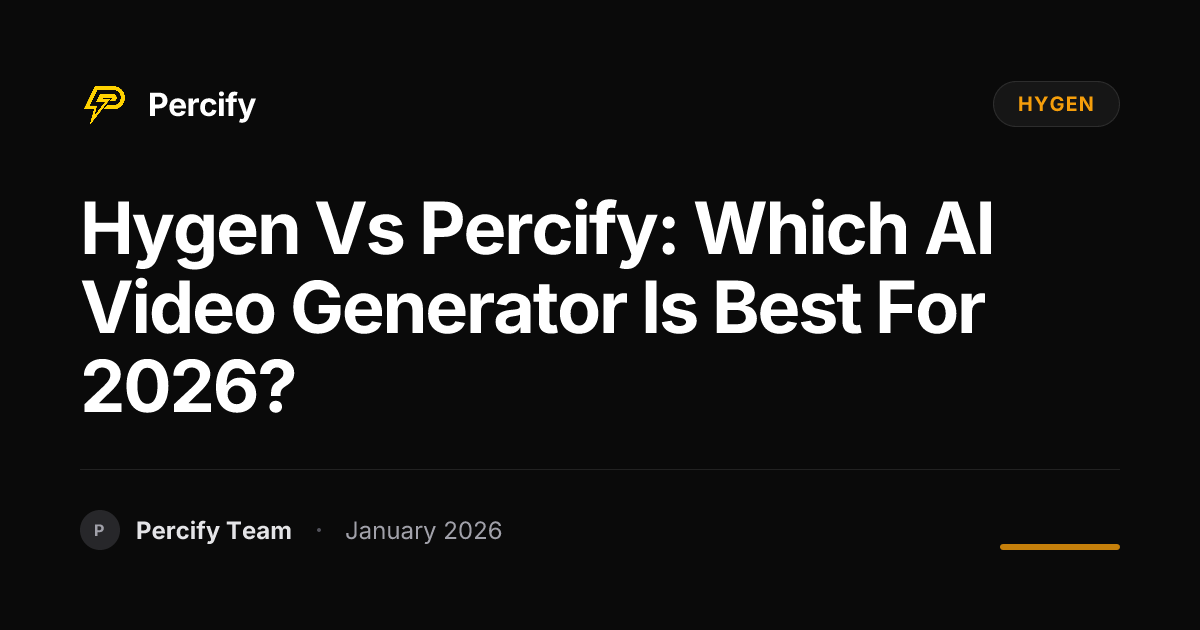 Hygen vs Percify: Which AI Video Generator is Best for 2026? | Percify Blog