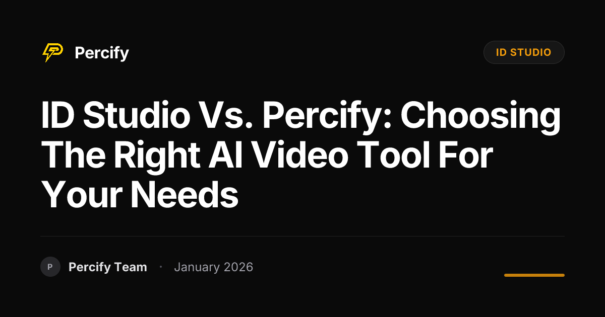 ID Studio vs. Percify: Choosing the Right AI Video Tool for Your Needs ...