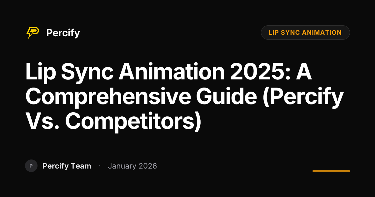 Lip Sync Animation 2025: A Comprehensive Guide (Percify vs. Competitors ...