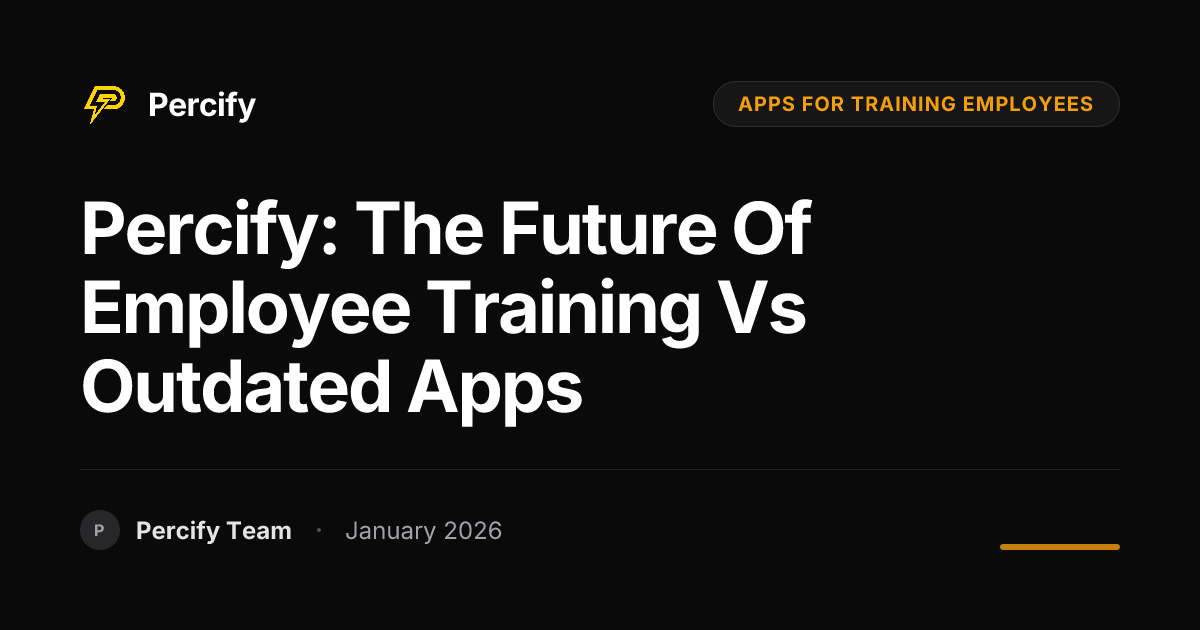 Percify: The Future of Employee Training vs Outdated Apps | Percify Blog