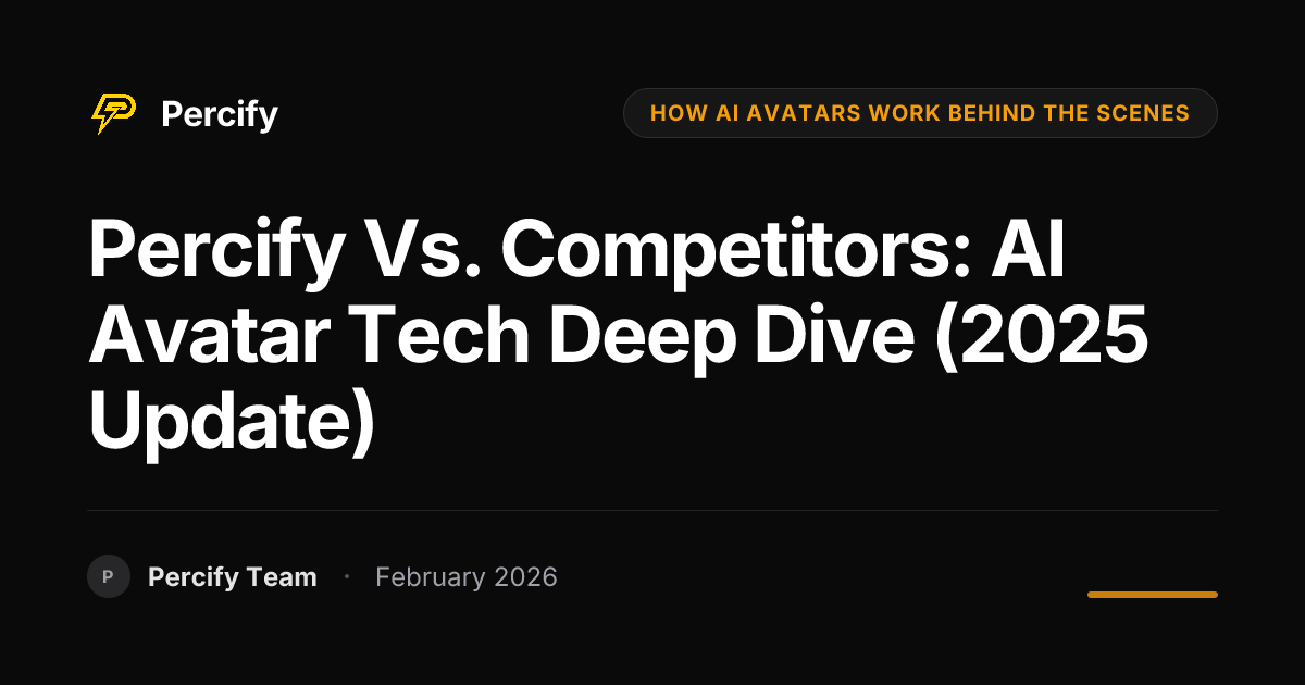 Percify vs. Competitors: AI Avatar Tech Deep Dive (2025 Update ...
