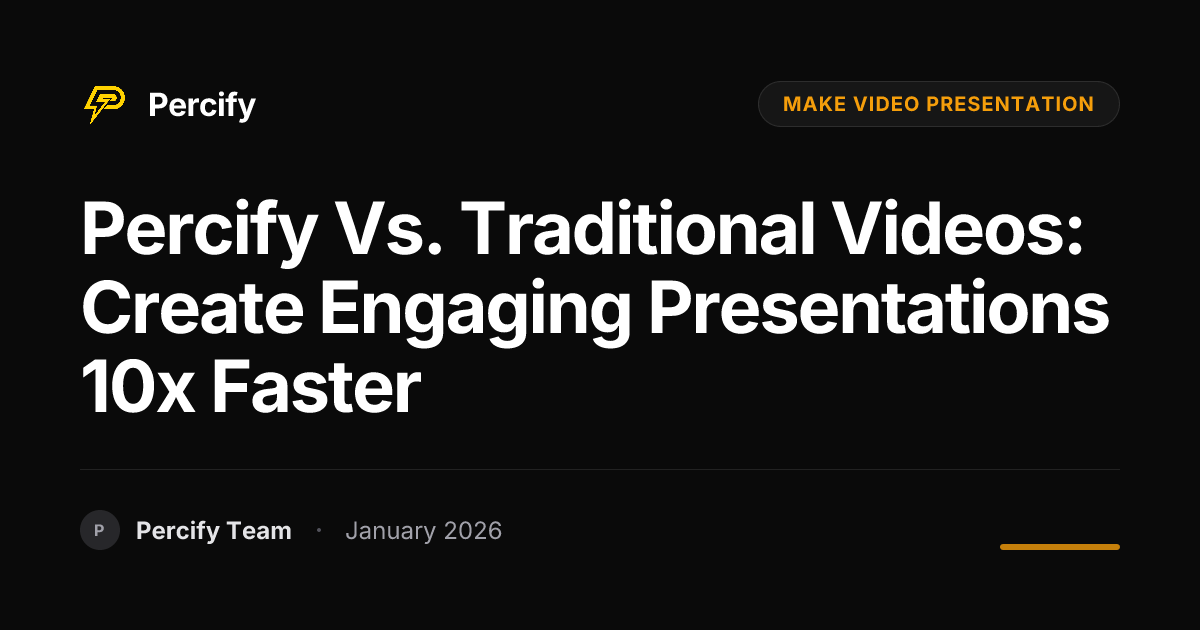 Percify vs. Traditional Videos: Create Engaging Presentations 10x ...