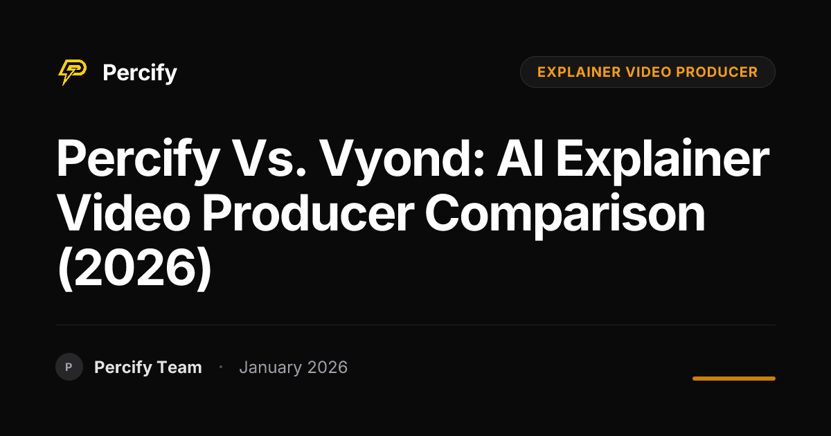 Percify vs. Vyond: AI Explainer Video Producer Comparison (2026 ...
