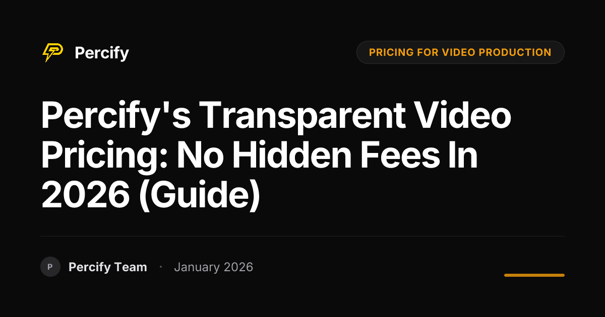 Percify's Transparent Video Pricing: No Hidden Fees in 2026 (Guide ...