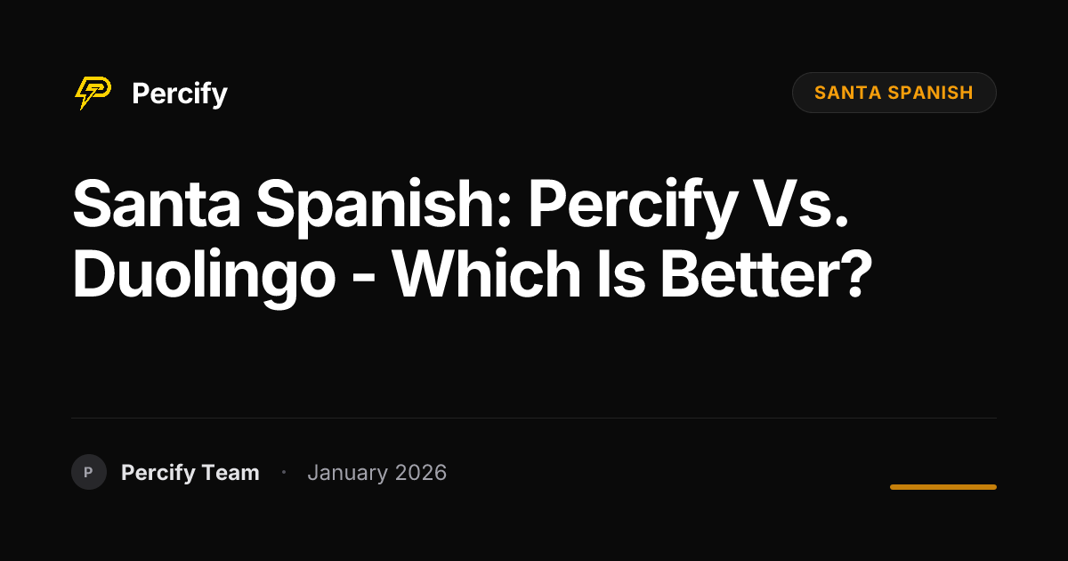 Santa Spanish: Percify vs. Duolingo - Which is Better? | Percify Blog