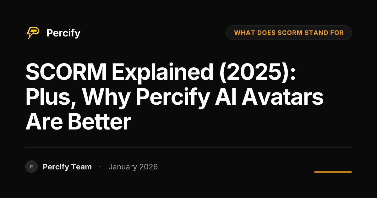 SCORM Explained (2025): Plus, Why Percify AI Avatars Are Better ...