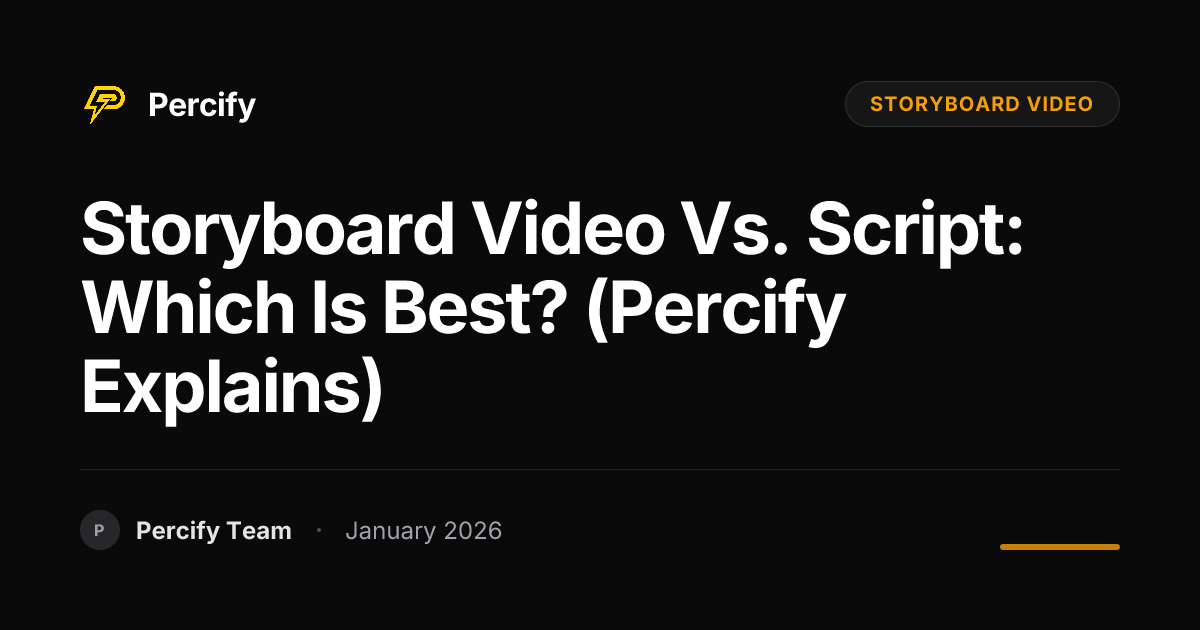 Storyboard Video vs. Script: Which is Best? (Percify Explains ...