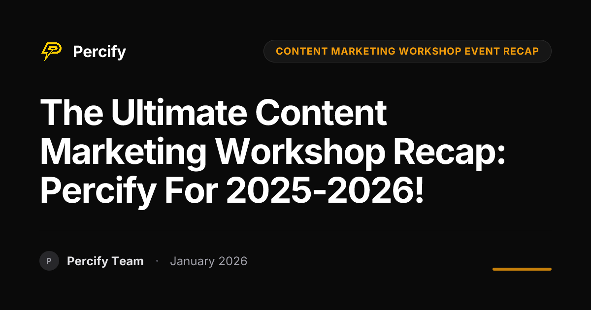 The Ultimate Content Marketing Workshop Recap: Percify for 2025-2026 ...