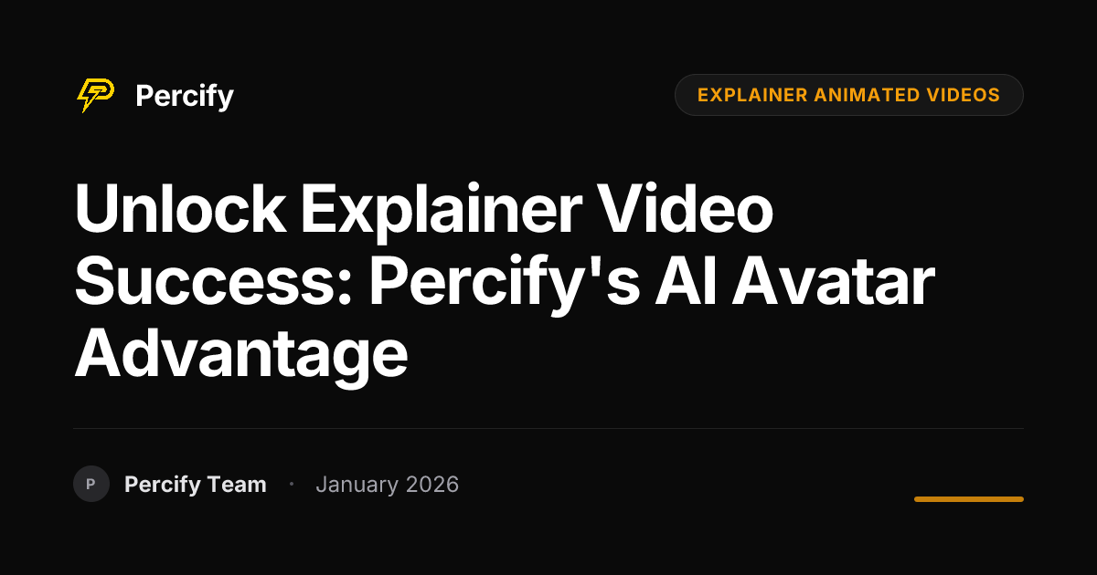 Unlock Explainer Video Success: Percify's AI Avatar Advantage | Percify ...