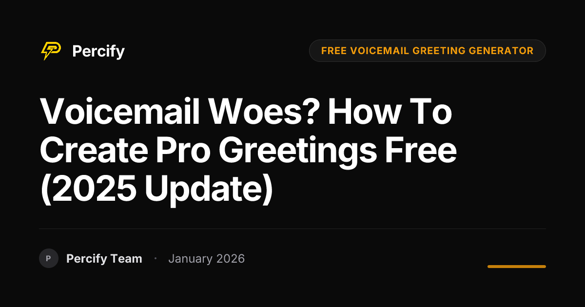 Voicemail Woes? How to Create Pro Greetings Free (2025 Update ...